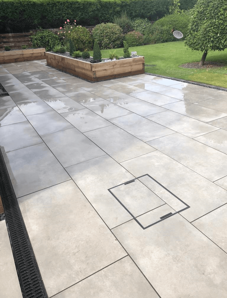 Light Grey Outdoor Porcelain Paving Slabs|Grey Garden Paving