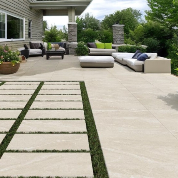 Baltic Beige Porcelain Paving Slabs - 900x600x20 mm