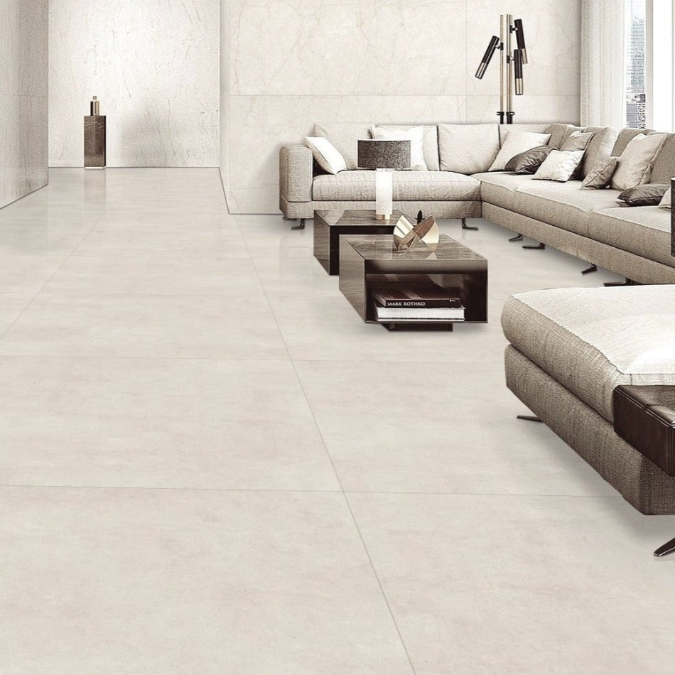 Cemento Ivory Matt Indoor Floor Porcelain Tile-1000x1000mm