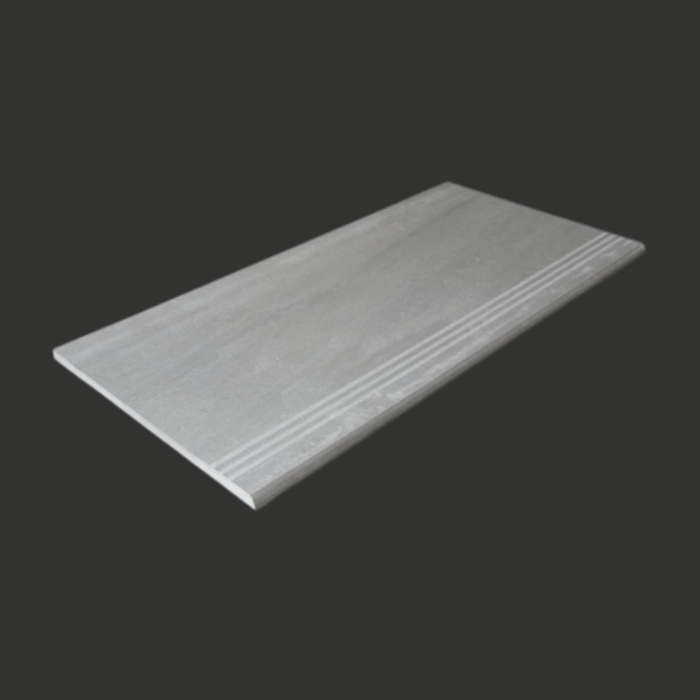 Kandla Grey Porcelain Bullnose Coping Steps 900x450x20 mm