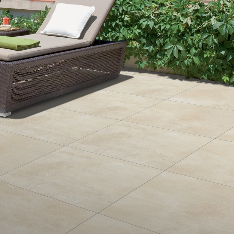 Milano Beige Outdoor Porcelain Paving Slabs - 600x600x20 mm