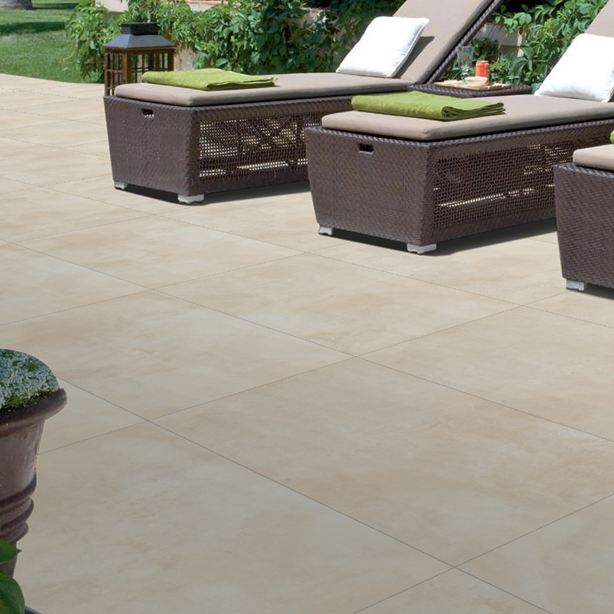 Milano Beige Porcelain Paving Slabs for sale-900x600x20mm