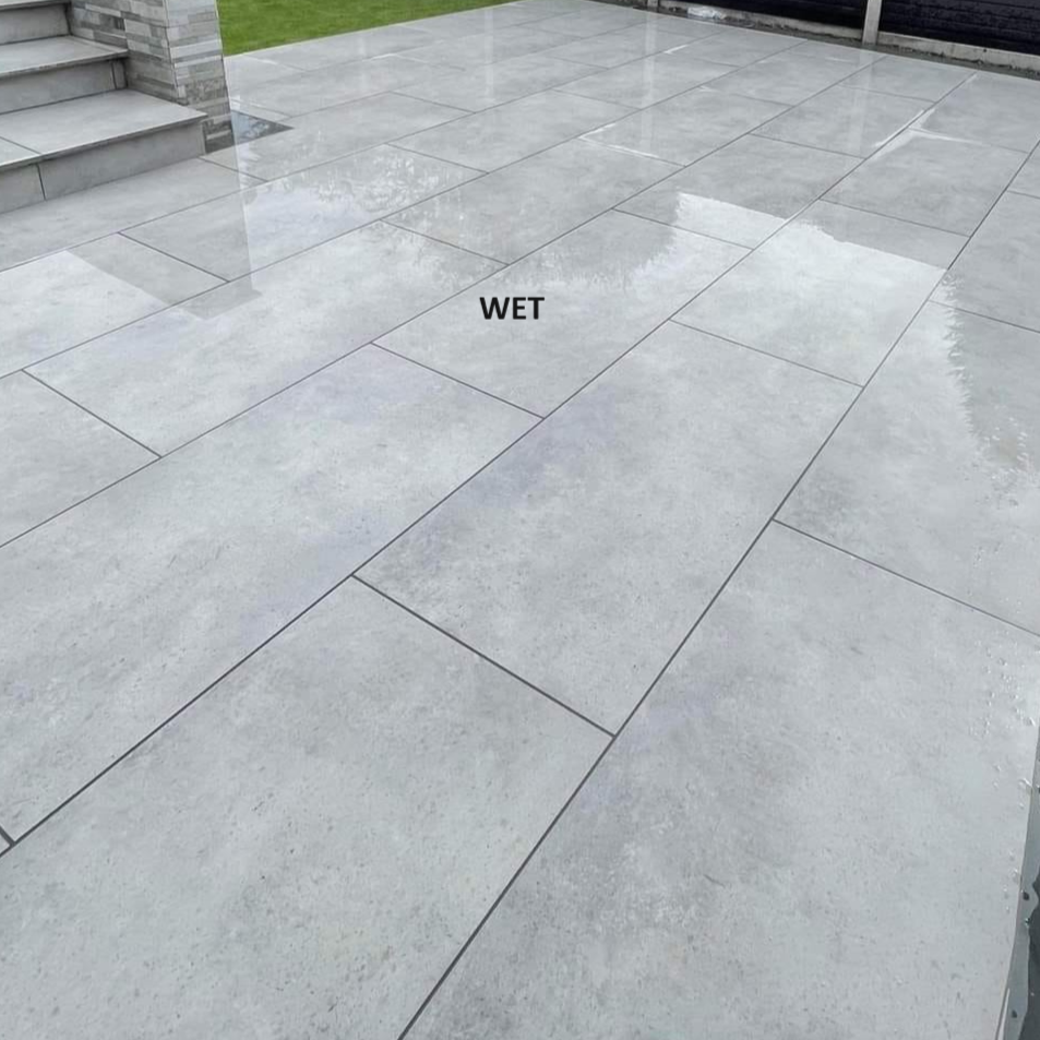Saturnia Grey Outdoor Porcelain Paving Slabs - 900x600x20 mm