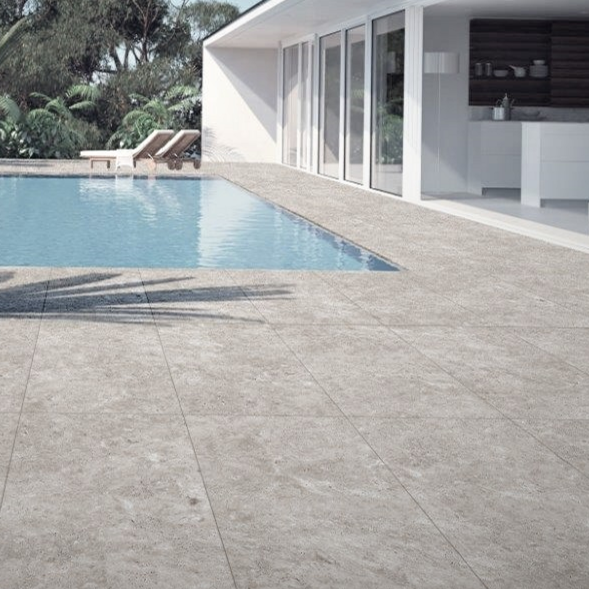Silver Travertine Patio TRAVERTINE TUMBLED SILVER PLATINUM PAVER